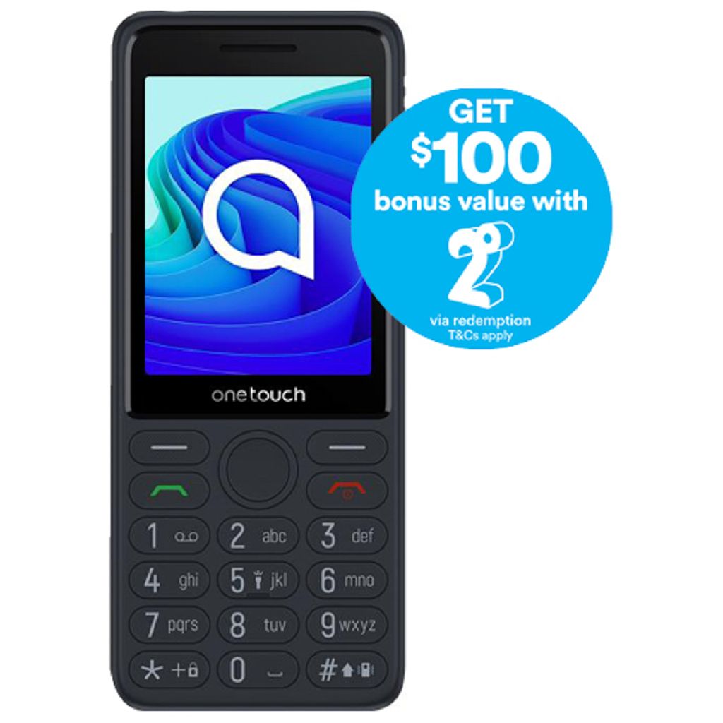 TCL 4042S Dark Night Grey bundle with 2degrees SIM | The Warehouse