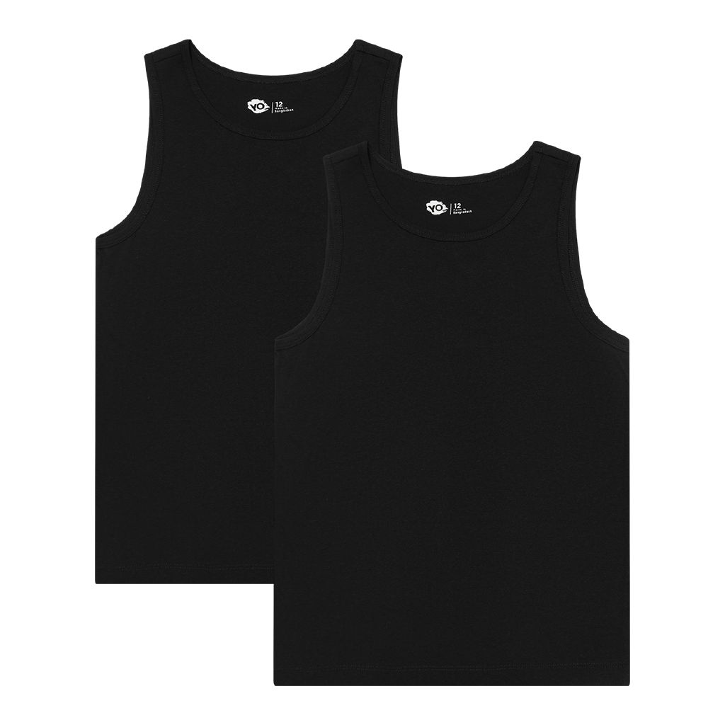 Young Original Plain Singlet Black | The Warehouse