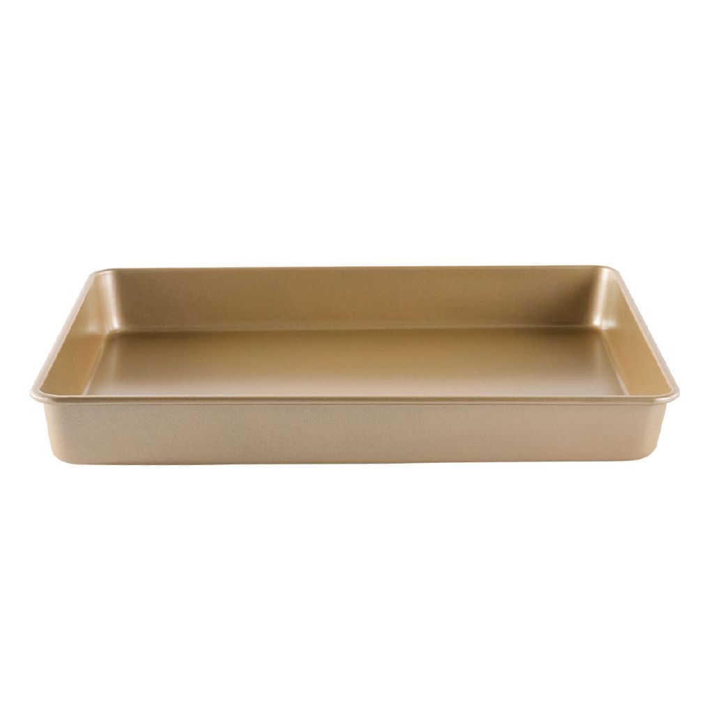 Living & Co Heavy Gauge Roasting Pan Gold Medium Gold | The Warehouse
