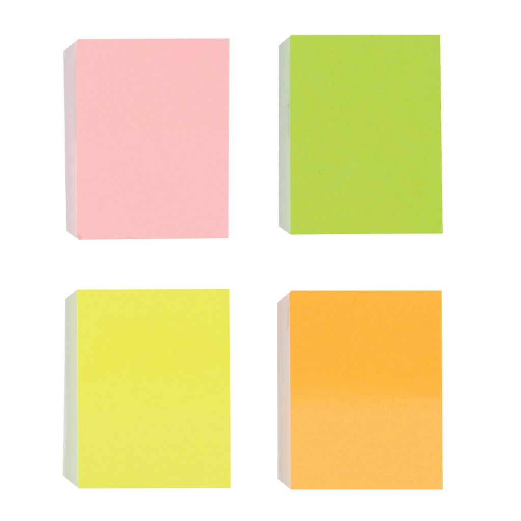 WS Fluro Sticky Notes 38mm x 50mm 45 Sheet 4 Pack Multi-Coloured Multi ...