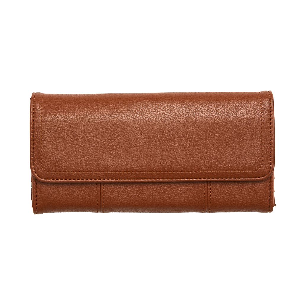 H&H Fold Over Purse Tan | The Warehouse
