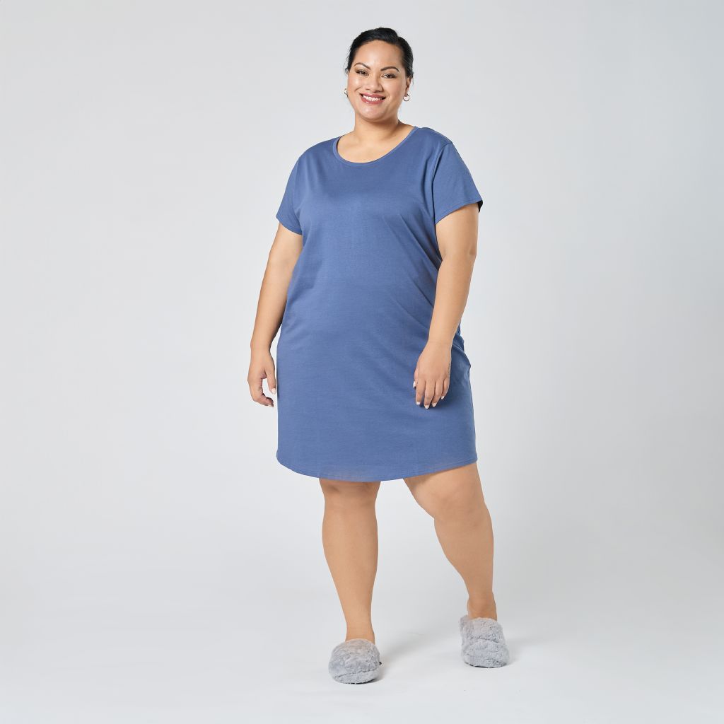 H&H Women's Relaxed Knit Nightie Blue Dark | The Warehouse