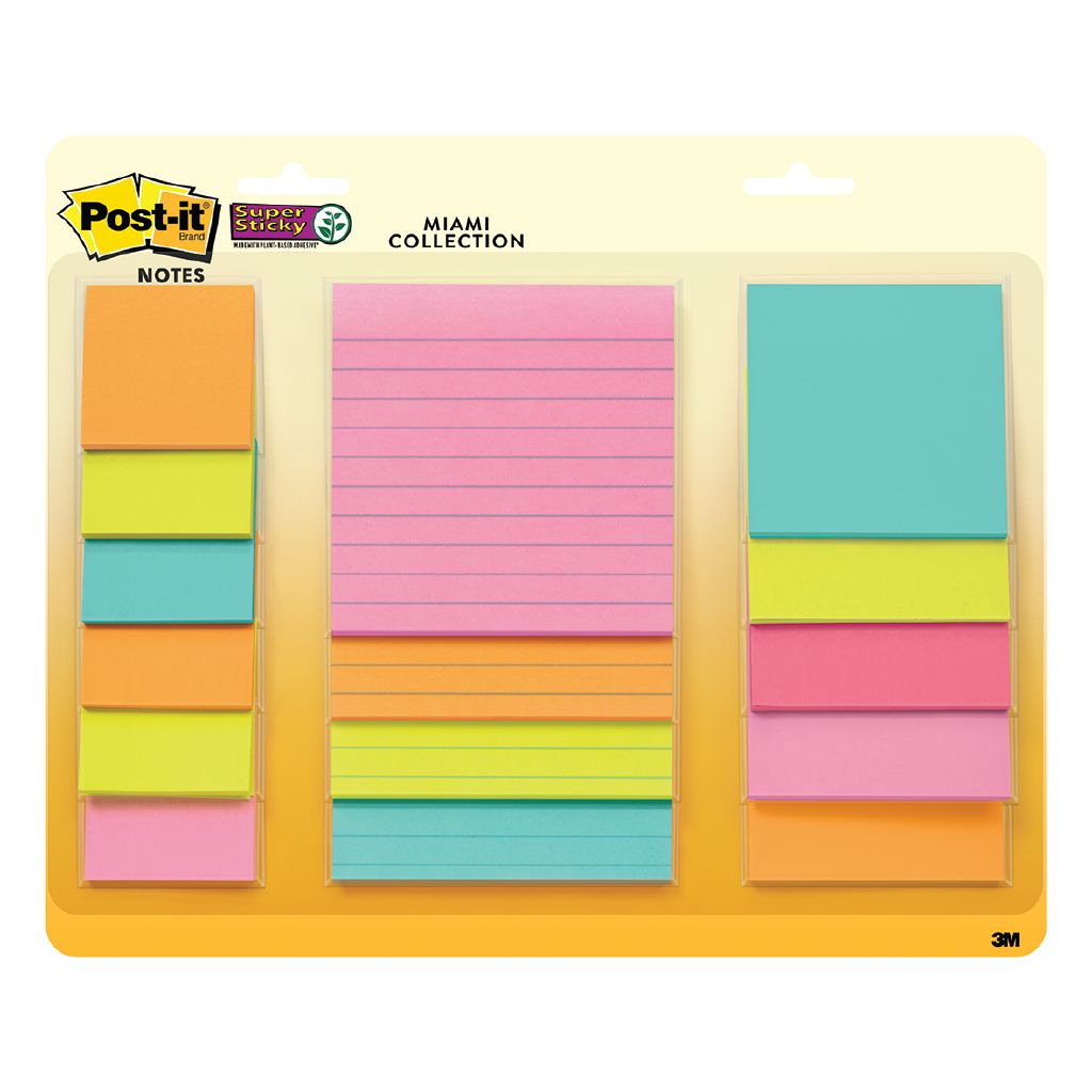 Post-It Super Sticky Miami Combo Pack Assorted Assorted | The Warehouse