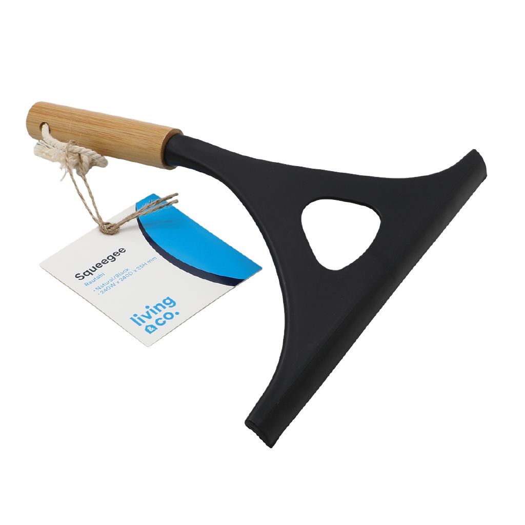 Living & Co Bamboo Squeegee Black/Natural Black | The Warehouse